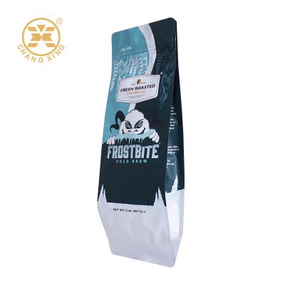 China Custom Printed Coffee Packaging Bags Plastic Coffee Pouch Moisture Proof Coffee Bean Zipper Bags for sale