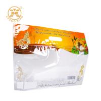 China Gravure printing OEM ODM Transparent Food Packaging Bags Bopp Plastic Bags With handle for sale