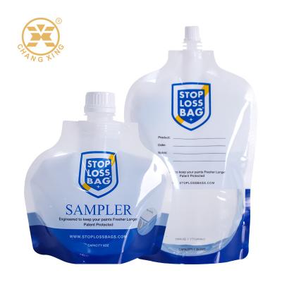 China Customize Spout Pouch Stand Up Juice Pouch With Spout Food Grade Fit For Liquid Sample Retention for sale