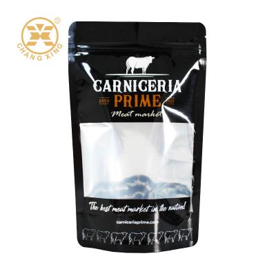 China Custom Moisture Proof Plastic Zipper Packaging Pouch Food Packaging Bag Meat Packing Bag for sale