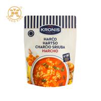 China Custom Printed Food Packaging Bag Food Grade Laminated Heat Sealed Stand Up Bag For Meat Fish Rice Soup for sale