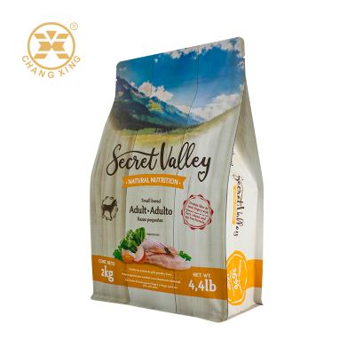 China Customized 2KG Plastic Flat Bottom Bags Chicken Bags Meat Packaging Bag With Zipper for sale