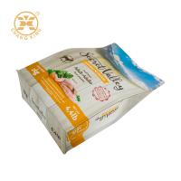 China Customized 2KG Plastic Flat Bottom Bags Chicken Bags Meat Packaging Bag With Zipper for sale