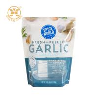 China Custom PET/CPP Fresh Vegetable Packaging Bags Bopp Garlic Plastic Bags With Transparent Window for sale