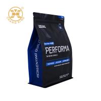 China 5kg Flat Bottom Bag Matt Zipper Protein Powder Packaging Eight Side Side Seal Packaging Pouch for sale