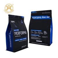 China 5kg Flat Bottom Bag Matt Zipper Protein Powder Packaging Eight Side Side Seal Packaging Pouch for sale