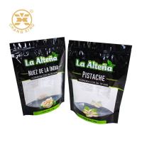 China OEM Custom Logo Design Printed Plastic Stand up Pouch with Clear Window Rice Flour Bean Nuts Packing Doypack Pouch with Zipper for sale