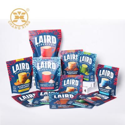 China Multi-colors Printed Ziplock Aluminium Foil Food Packaging Stand up Pouch Bags With Custom Design for Instant Drink Powder Food for sale