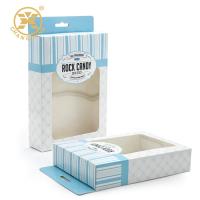 China Customized White Baby Candy Packaging Cardboard Box Eco Friendly Folding Carton With Window for sale