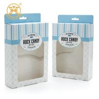 China Customized White Baby Candy Packaging Cardboard Box Eco Friendly Folding Carton With Window for sale