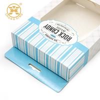 China Customized White Baby Candy Packaging Cardboard Box Eco Friendly Folding Carton With Window for sale