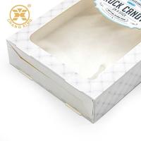 China Customized White Baby Candy Packaging Cardboard Box Eco Friendly Folding Carton With Window for sale