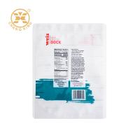 China Gravure Printing Food Grade Packaging Bag Laminated Zipper Pouch With Transparent Window  For salmon Fresh Meat for sale
