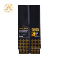 China Custom Printed Matt Aluminum Foil Side Gusset Coffee Beans Packaging Bags Stand Up Coffee Bags Custom Moisture Proof Zipper Bags for sale