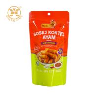 China Customized Plastic Food Bags Sausage Packaging Bags Meat sealed Packaging Bag With Zipper for sale
