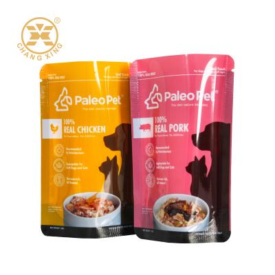 China Custom Plastic Ziplock Pet Food Bag Moisture-Proof Pet Packaging Bags For Dog Cat Food for sale