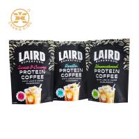 China Custom Stand-Up Pouch Coffee Packaging Bag Moisture-Proof Plastic Protein Powder Bag Heat Sealing Coffee Bags for sale
