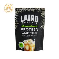 China Custom Stand-Up Pouch Coffee Packaging Bag Moisture-Proof Plastic Protein Powder Bag Heat Sealing Coffee Bags for sale