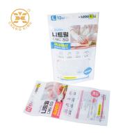 China Gravure Printing Packaging Bag Laminated Zipper Pouch With Transparent Window  For Disposable Gloves for sale