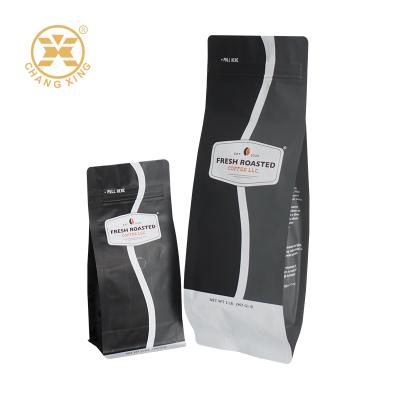 China 250g 500g 1kg Flat Bottom Pouch Coffee Packaging Bag Stand Up Coffee Bags Custom Moisture Proof Zipper Bags for sale