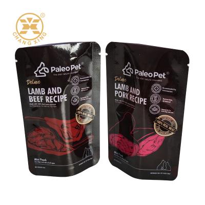 China Custom Logo Printed Plastic Zipper Pet Food Pouch Moisture-Proof Pet Packaging Bags For Dog Cat Food for sale