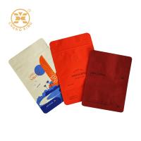 China Custom Printed Flat Bottom Coffee Packaging Bag Zipper Seal Packaging Pouch With Valve for sale