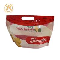 China Custom Printing Clear Plastic Packaging Bags For Fresh Vegetable And Fruit Packing / Frozen Food Bag With Slider Zipper for sale