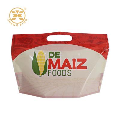 China Custom Printing Clear Plastic Packaging Bags For Fresh Vegetable And Fruit Packing / Frozen Food Bag With Slider Zipper for sale
