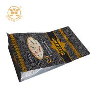 China Custom Plastic 5kg Rice Packaging Bags Resealable Zip Lock Pouch Printed Rice Bag with Handle Flat Bottom Bags for sale