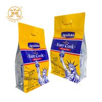 China 5kg 10kg Rice Packaging Bag Flat Bottom Pouch Stand Up Rice Bag For Food Packaging Customized Printing for sale
