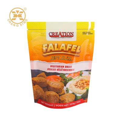 China Custom Printed Food Packaging Bag Food Grade Laminated Stand Up Bag For Fried Food for sale