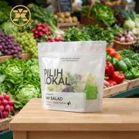 China Vegetable Packing Bags resealable vent hole plastic zipper pouches with vivid printing for fresh fruits vegetables and meat packaging for sale