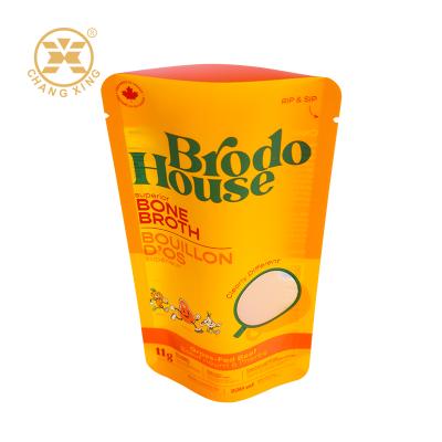 China Custom Printed Food Grade Heat Sealed Stand Up Vacuum Packaging Bag for Meat Fish Rice Soup for sale