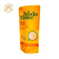 China Custom Printed Food Grade Heat Sealed Stand Up Vacuum Packaging Bag for Meat Fish Rice Soup for sale