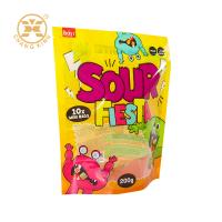 China Custom Printed Food Grade Stand Up Pouch with Zipper Top for Candy Packaging for sale