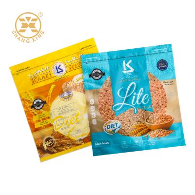 China Custom Printed Food Grade Plastic Sealed Bag with Gravure Printing and Moisture Proof for Flour Cereal Packaging for sale