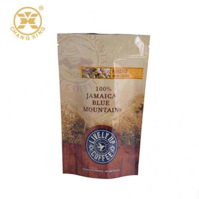 China 12oz Custom Printed Aluminum Foil Standing Coffee Pouch with Ziplock and Valve - 4oz to 16oz Sizes Available for sale