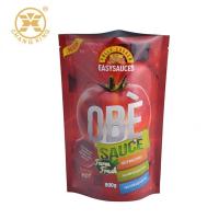 China Custom Red Aluminum Foil Stand-Up Pouch for Tomato Sauce - 0-10 Color Printing, 15-20 Day Lead Time for sale