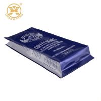 China 0.5kg Glossy Blue Coffee Bean Packaging Bags With Valve Vacuum Pack Bags For Food Roasted Bean for sale