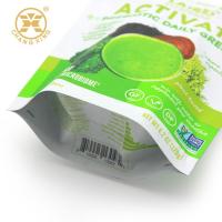 China White And Green 4oz 6oz Resealable Coffee Bags With Valve Zipper Foil Stand Up Pouch for sale
