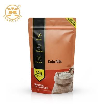 China 1kg 5kg Food Grade Self Standing Zip Lock Bags - 20-200 Micron Thickness for Corn Flour Packaging for sale
