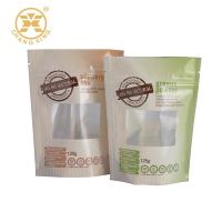 China 1kg BOPP Matt Finish Zip Lock Resealable Paper Bags With Window For Tea Powder Stand Up for sale