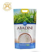 China 1KG 2KG Box Bottom Zipper Pouch Resealable Rice Packaging Bag 20-200 Microns Food Grade for sale