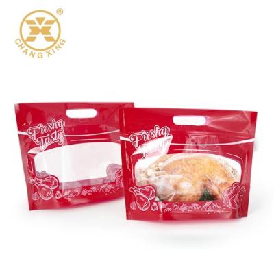 China BOPP Anti-fog Rotisserie Chicken Packaging Bags 20-200 Microns Thickness with Resealable Zipper for 250g-5kg Sizes for sale