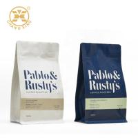 China CPP Resealable Coffee Packaging Bags With Valve - 20-200 Micron Thickness, 250g-5kg Capacity Flat Bottom Stand Up Pouch for sale