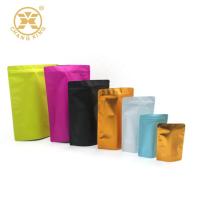 China Matte Resealable CPP Coffee Bean Bags with Degassing Valve - 20-200 Micron Thickness, 250g-5kg Sizes for sale
