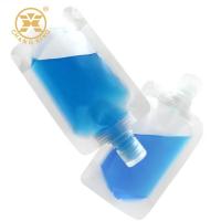 China 5ml 10ml 50ml Plastic Flip Top Cap Screw Bag with 8.6mm 10mm Spout for Liquid Soap and Cosmetic Packaging for sale