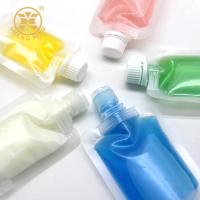 China 5ml 10ml 50ml Plastic Flip Top Cap Screw Bag with 8.6mm 10mm Spout for Liquid Soap and Cosmetic Packaging for sale