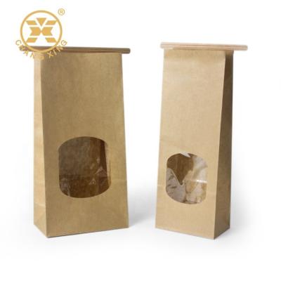 China PEO BOPP Standing Zipper Bakery Bread Packaging Bag With Clear Window - Food Grade Kraft Paper & Plastic Composite for sale
