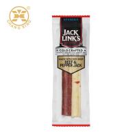 China 100g Beef Jerky Packaging Bag with Aluminum Foil Lining 20-200 Microns Thickness Resealable Zipper for sale